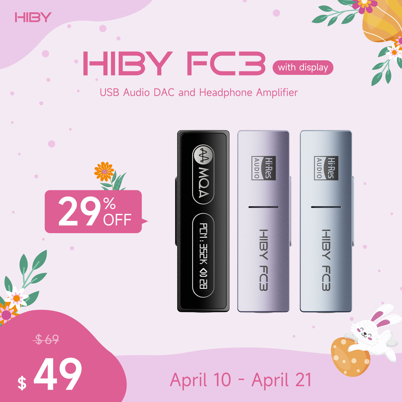 HiBy FC3 - USB DAC & bluetooth amplifier with OLED Display | HiBy