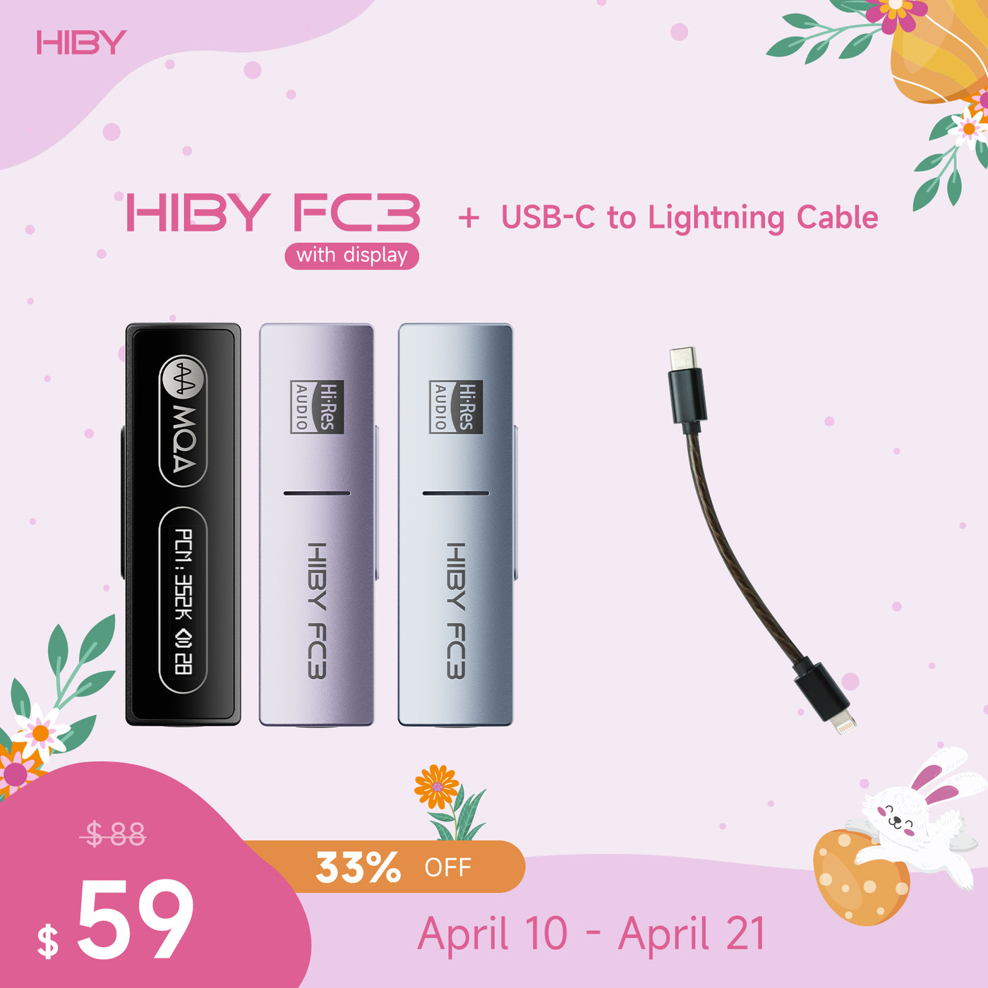 HiBy FC3 - USB DAC & bluetooth amplifier with OLED Display | HiBy