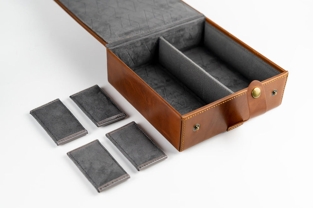 Leather Tech Organizer - Nice Portable Storage Solution | HiBy